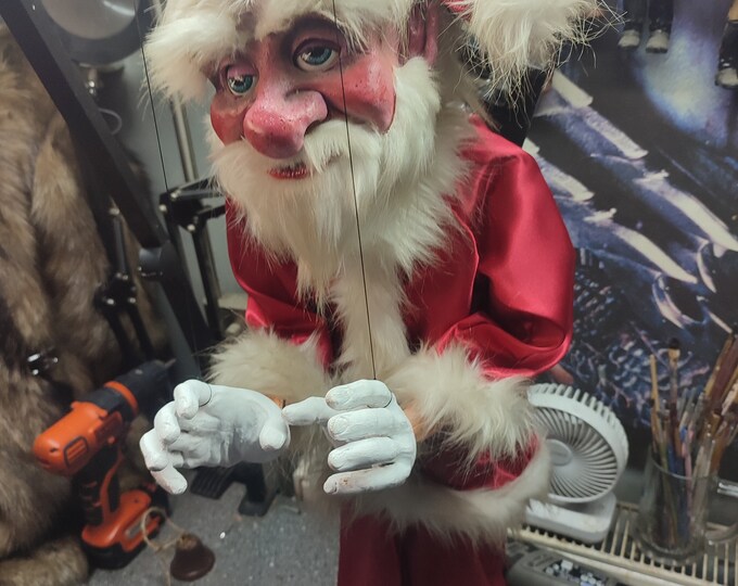 Santa Claus Marionette String Street Puppet Professional Art - Etsy