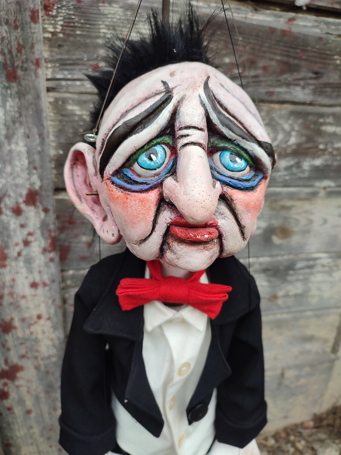 Marionette String Evil Clown Professional Puppet Art Doll - Etsy