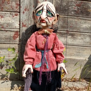 Czech Sad Witch, Baba Yaga - Professional Puppet Art Doll Old Fashion ...