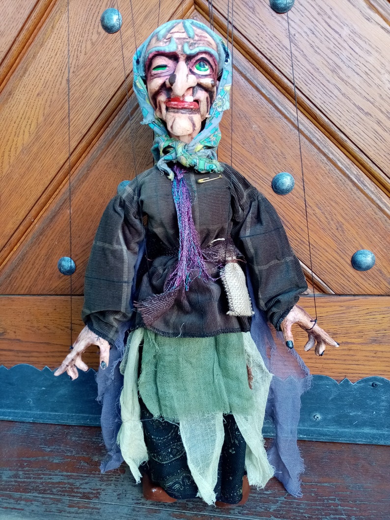 Czech Sad Witch Baba Yaga Professional Puppet Art Doll Old - Etsy