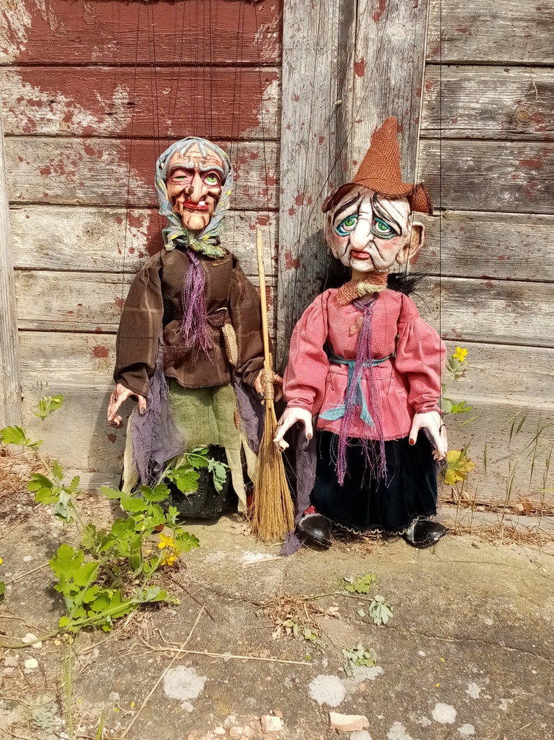 Czech Sad Witch Baba Yaga Professional Puppet Art Doll Old - Etsy