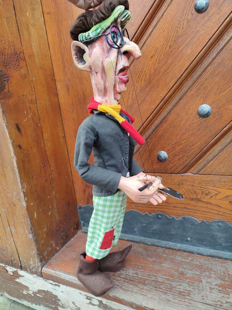Czech Marionette Puppet Wood THEATRE STRING Art Doll Old Fashion ...