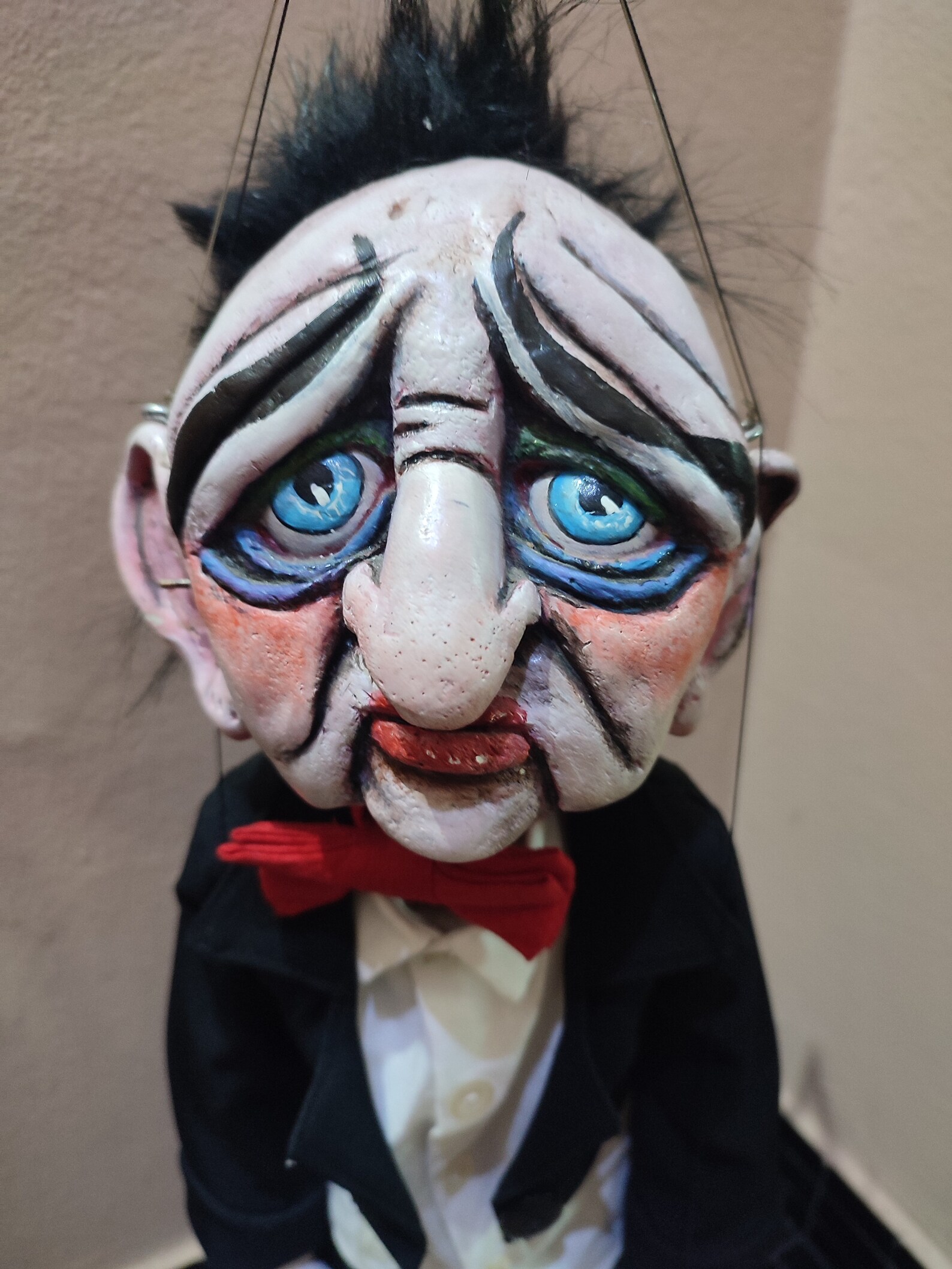 Marionette String Evil Clown Professional Puppet Art Doll - Etsy