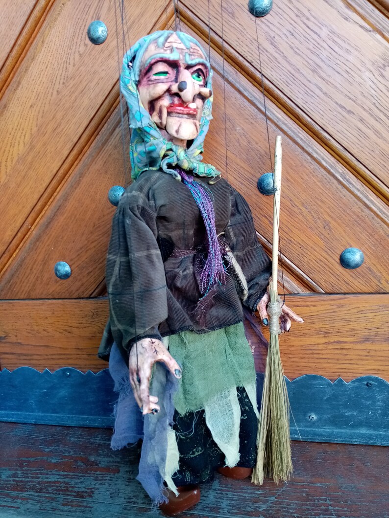 Czech Sad Witch Baba Yaga Professional Puppet Art Doll Old - Etsy