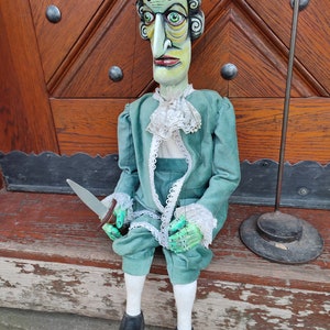Original Old Wood Czech Hand Carved Puppet 70cm Unique Traditional ...
