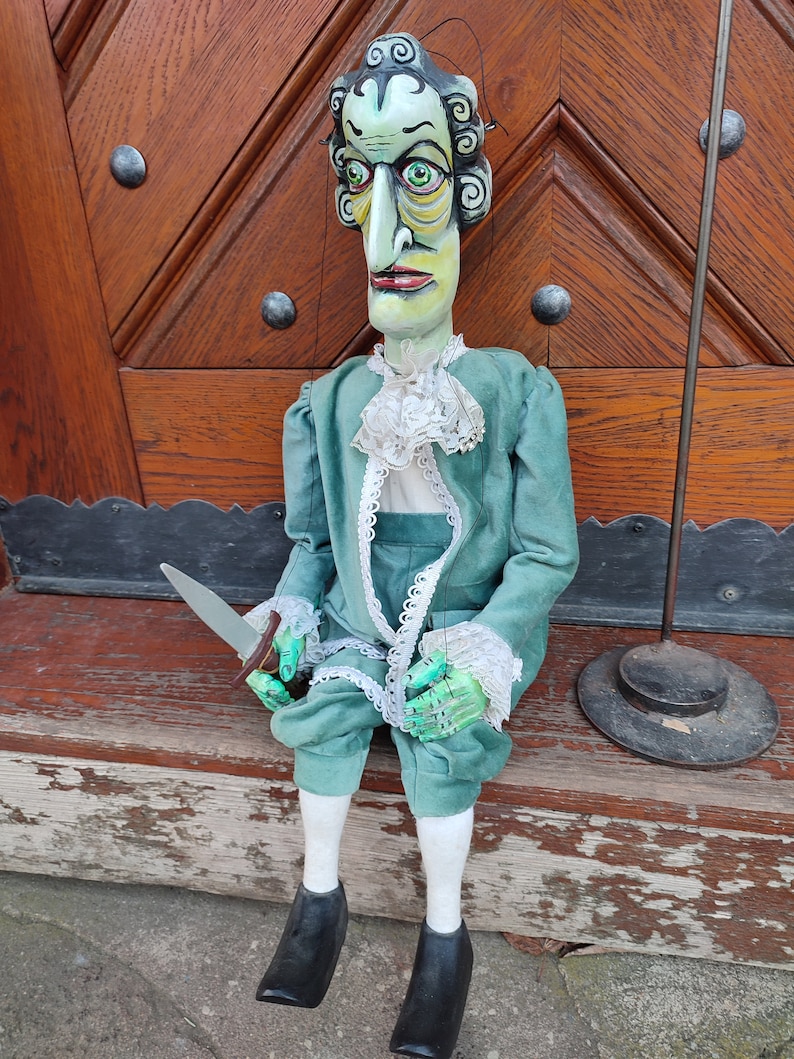 Hand Carved Czech Marionette Puppet, Traditional Art Doll (70cm) - Etsy