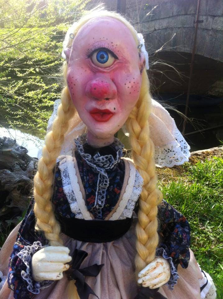 Big marionette ugly princess puppet street dance string | Etsy