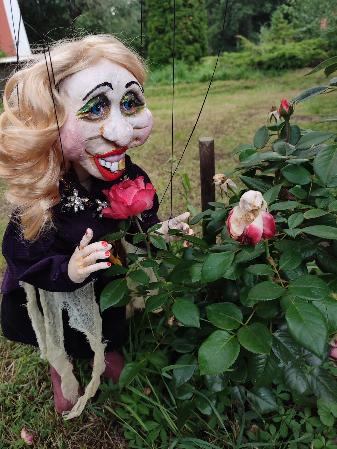 Handmade Art Doll Marionette: Collectible Czech Puppet, 65cm - Etsy