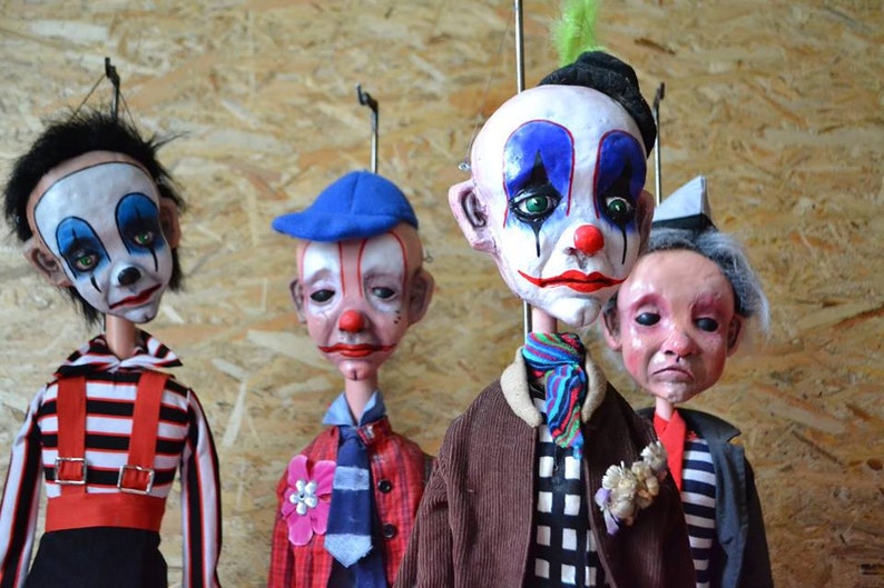 Marionette Sad Clown Professional Puppet Art Doll Old - Etsy UK