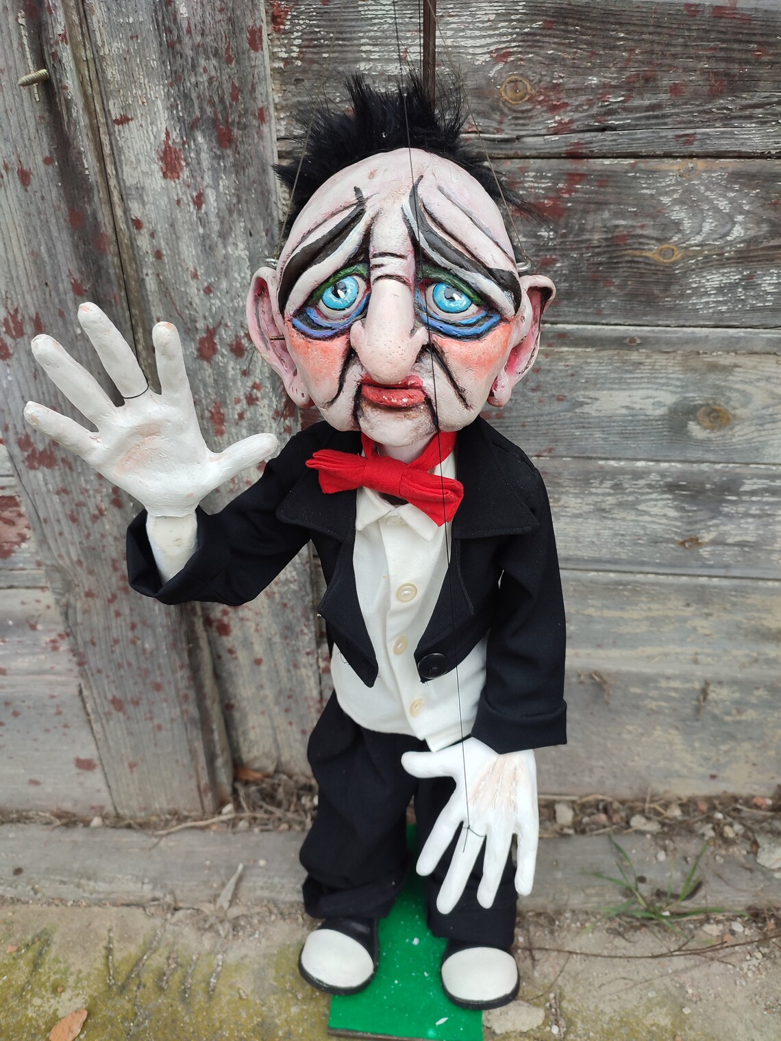 Marionette String Evil Clown Professional Puppet Art Doll - Etsy