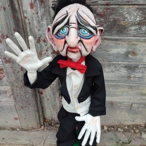 Czech Evil Clown Marionette – Professional Hand-painted Resin Puppet ...