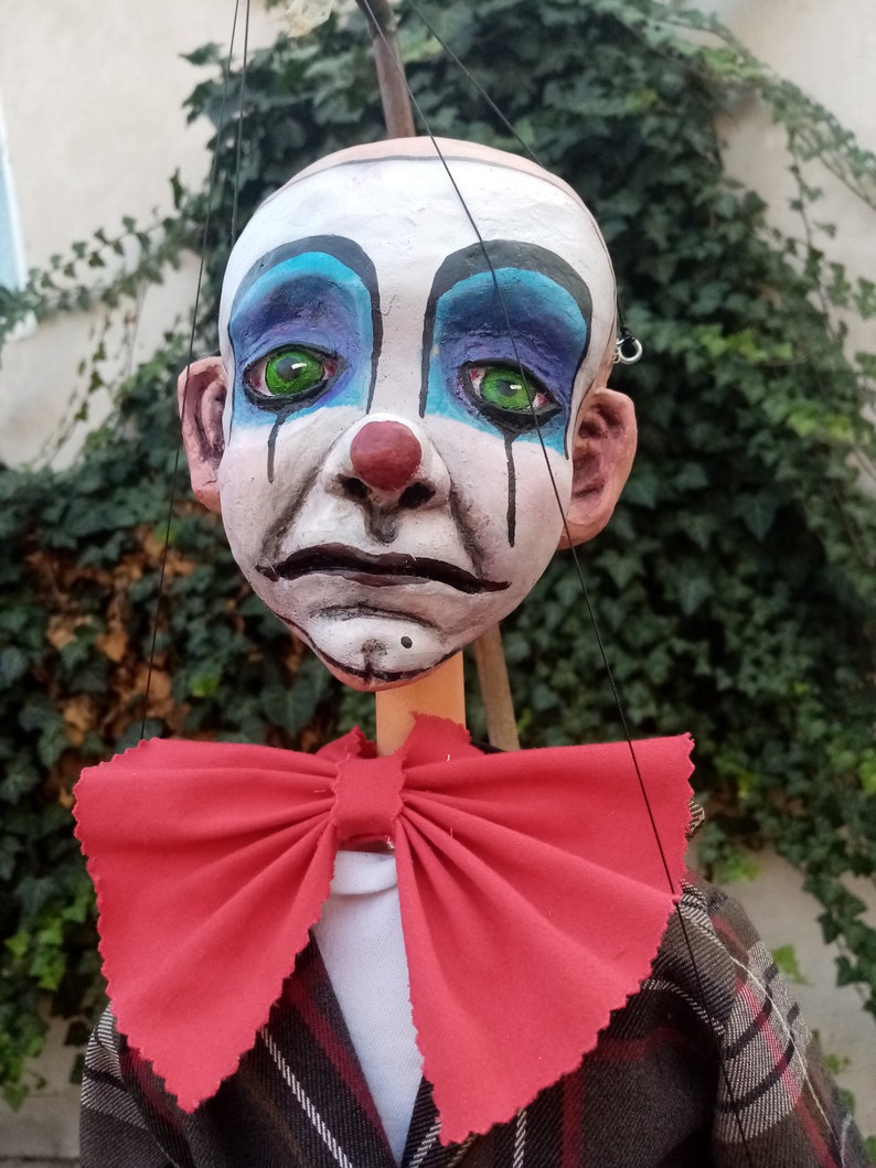 Marionette Sad Clown Professional Puppet Art Doll Old - Etsy UK