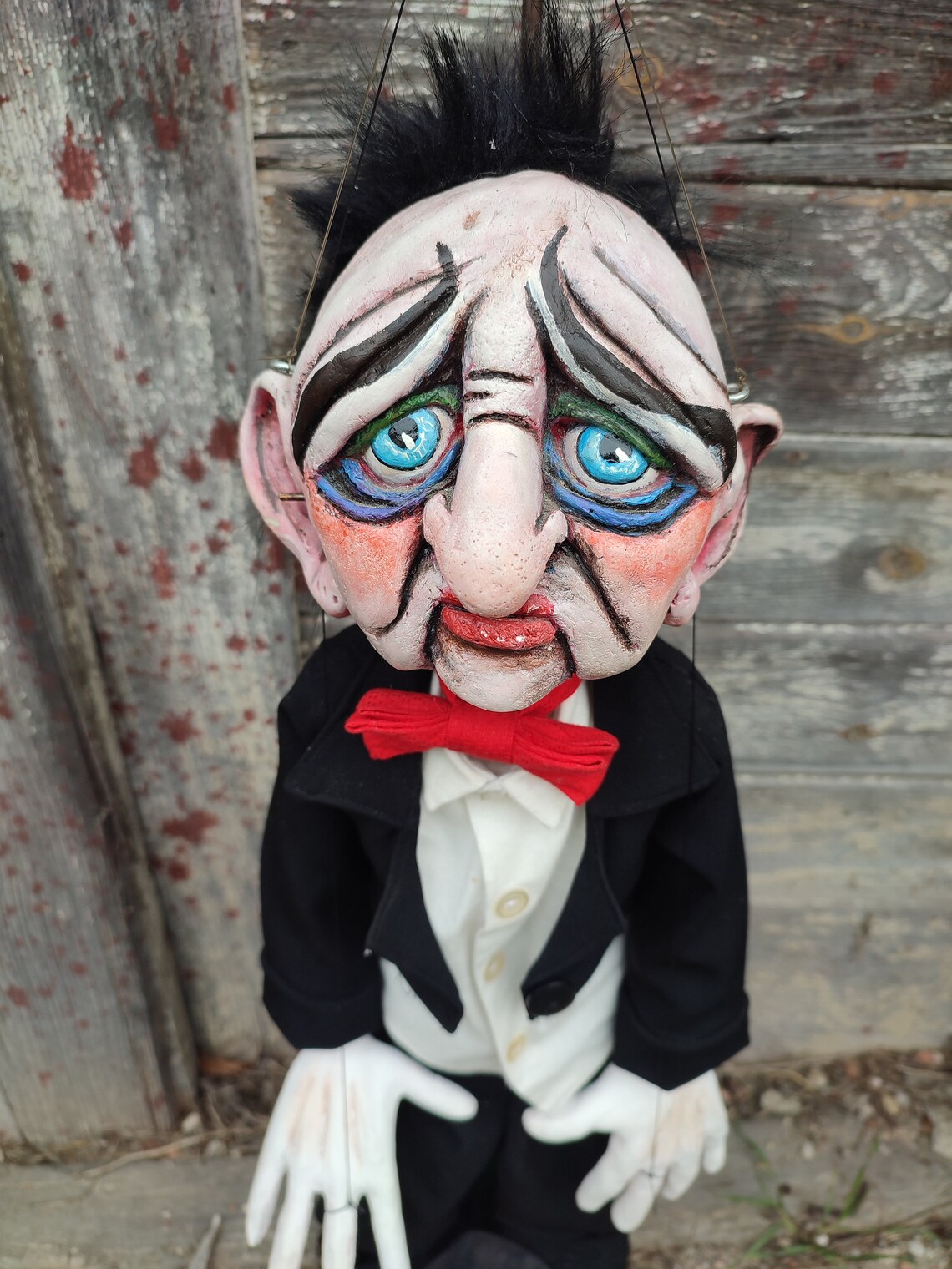 Marionette String Evil Clown Professional Puppet Art Doll - Etsy