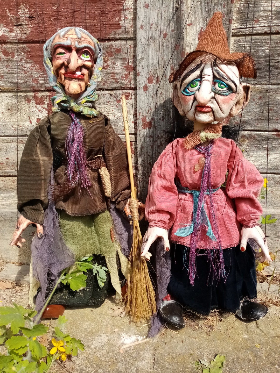 Czech Sad Witch, Baba Yaga - Professional Puppet Art Doll Old Fashion ...