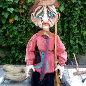Czech Sad Witch, Baba Yaga - Professional Puppet Art Doll Old Fashion ...
