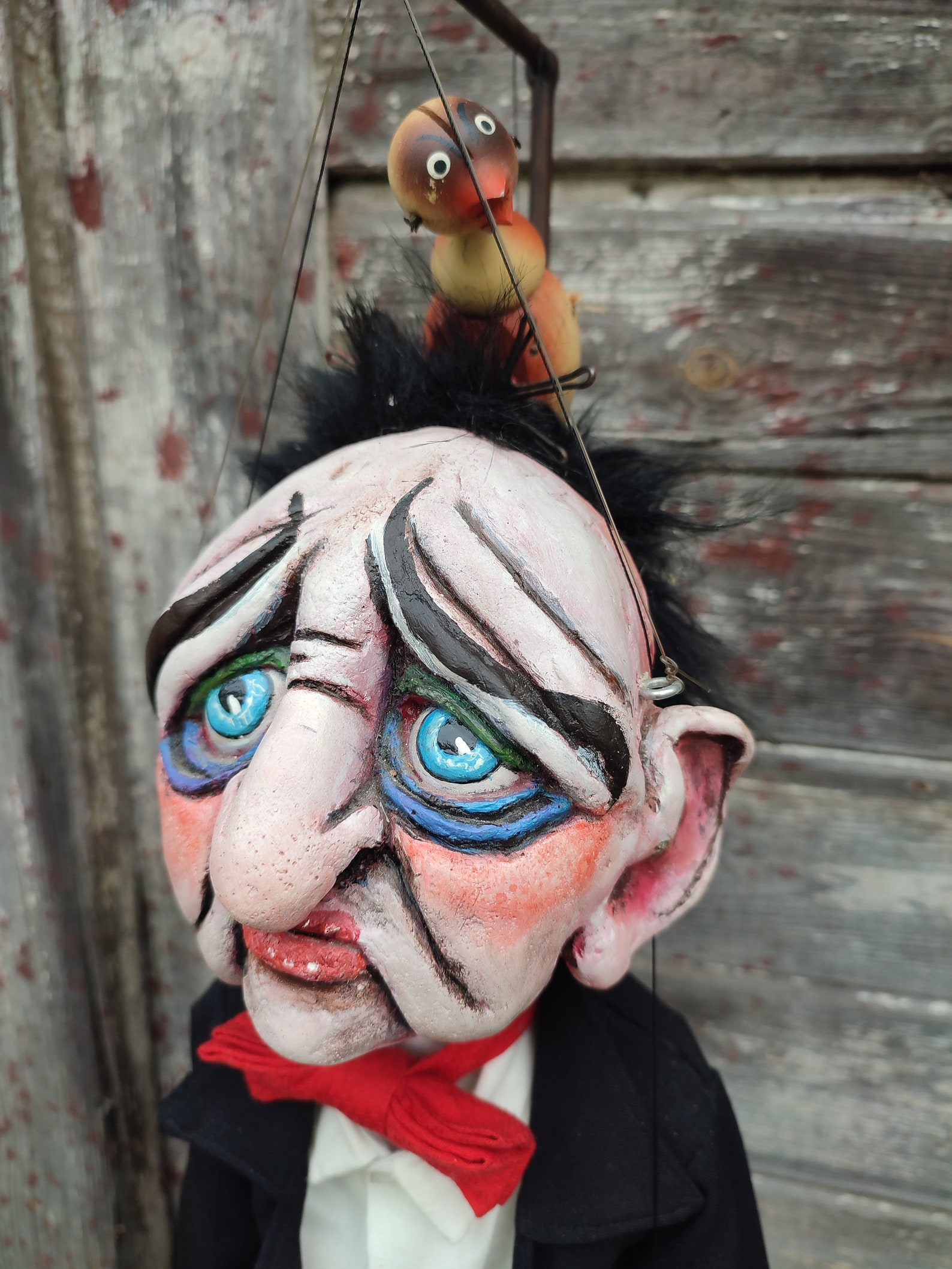Marionette String Evil Clown Professional Puppet Art Doll - Etsy