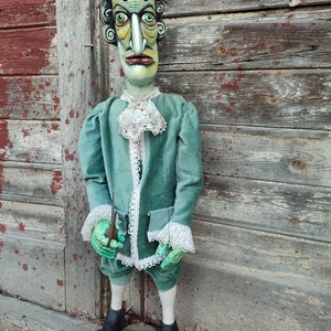 Original Old Wood Czech Hand Carved Puppet 70cm Unique Traditional ...