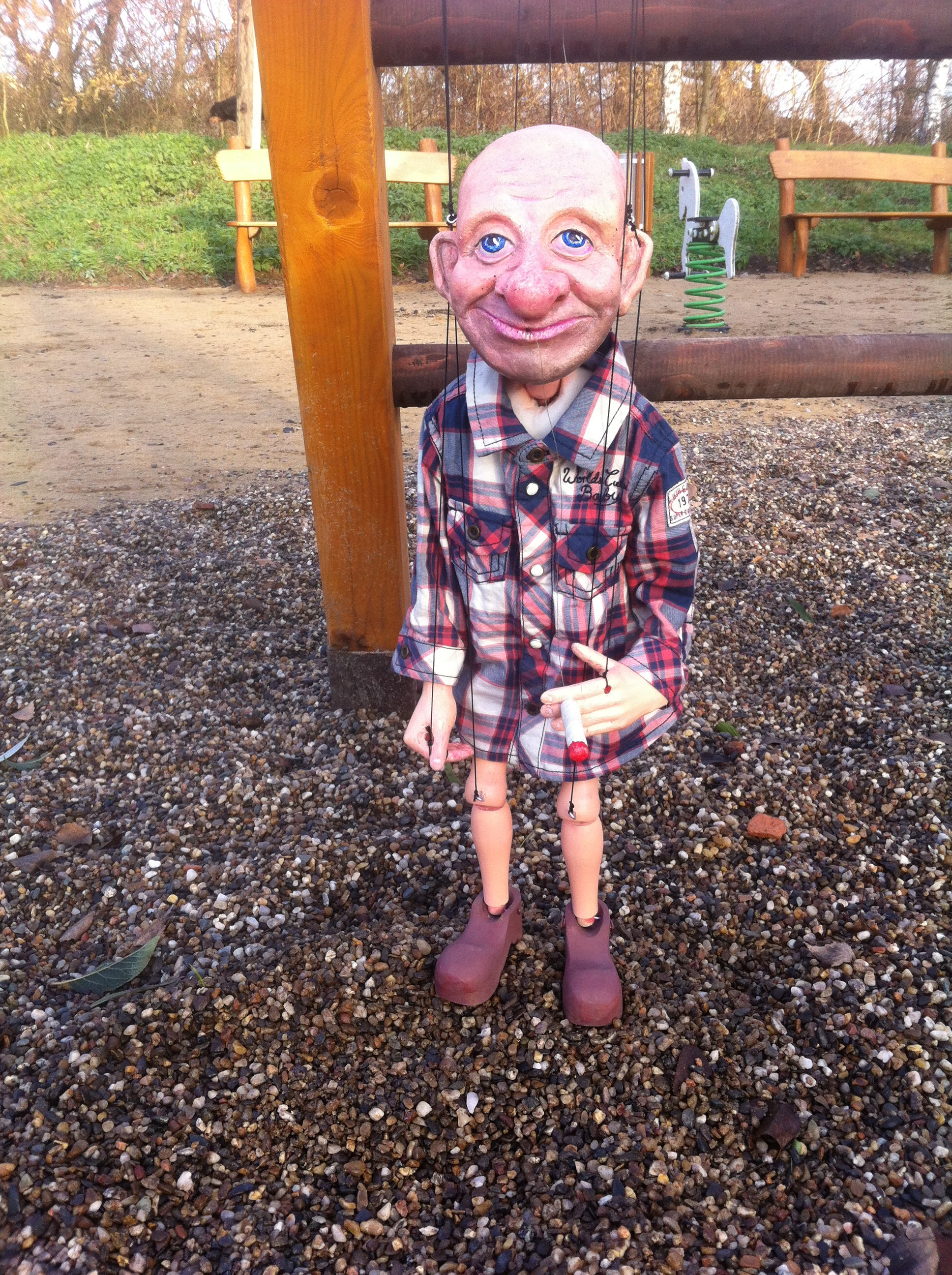 Marionette String Smoking Street Puppet Professional Art Doll | Etsy