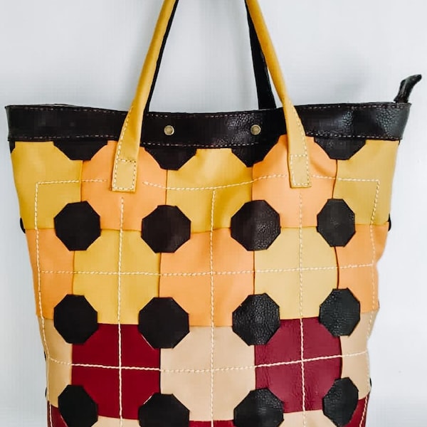 Patchwork Leather - Etsy UK