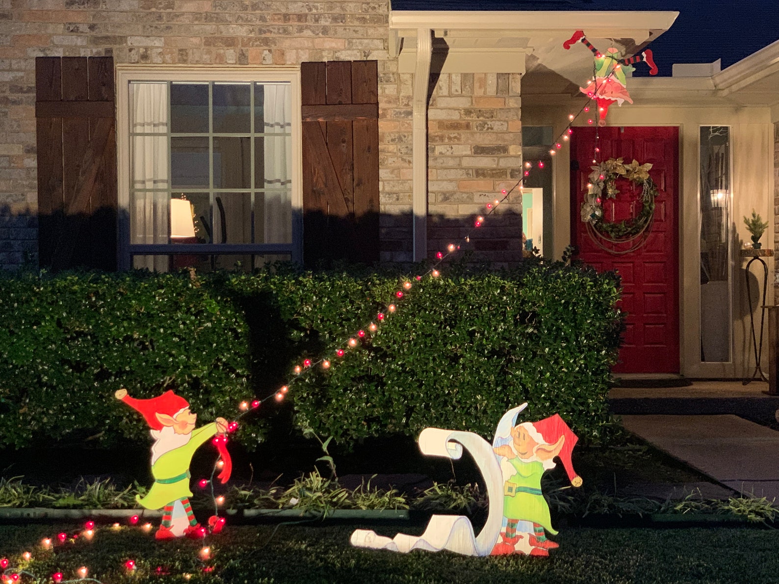 Elf With List Christmas Yard Art - Etsy