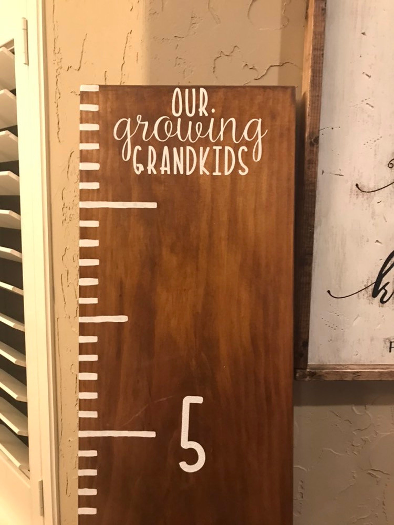Wooden Growth Chart, Growth Chart, Kids Growth Chart, Grandkids Growth ...