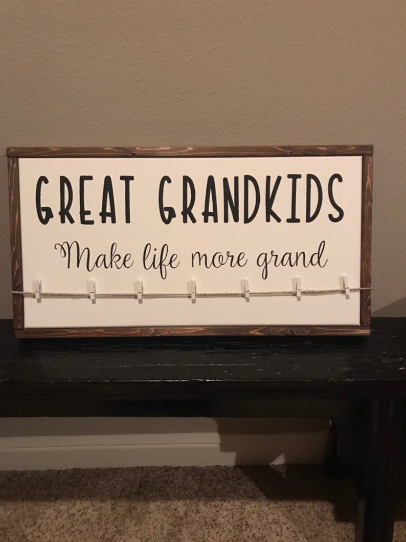 Great/grandkids Picture Sign - Etsy