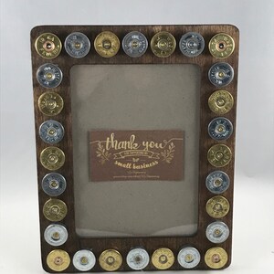 Shotgun Bullet Photo Frame, Silver Shotgun Shells Art, Unique Hunting ...