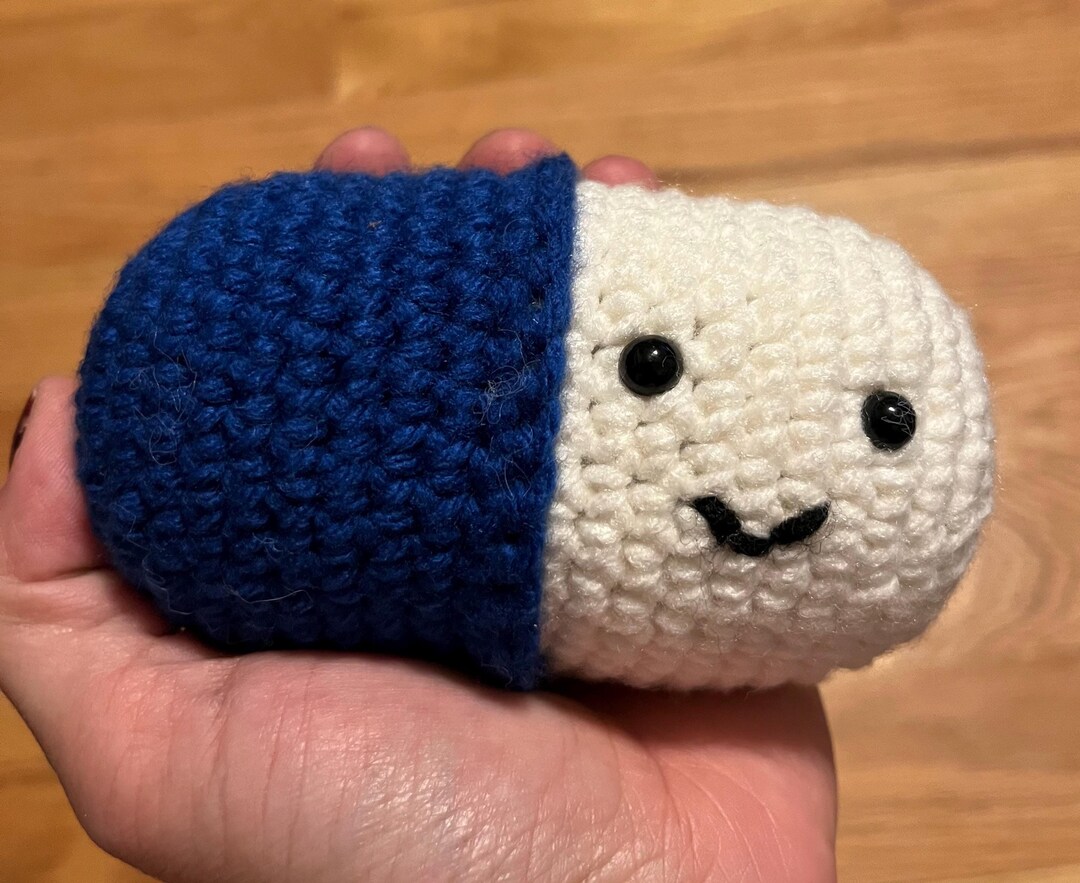 Crochet Chill Pill: Handmade Squishy Stress Reliever - Etsy