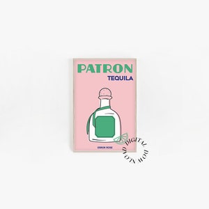 Patron Tequila Print, Wall Print, Bar Cart Sign, Tequila Print ...