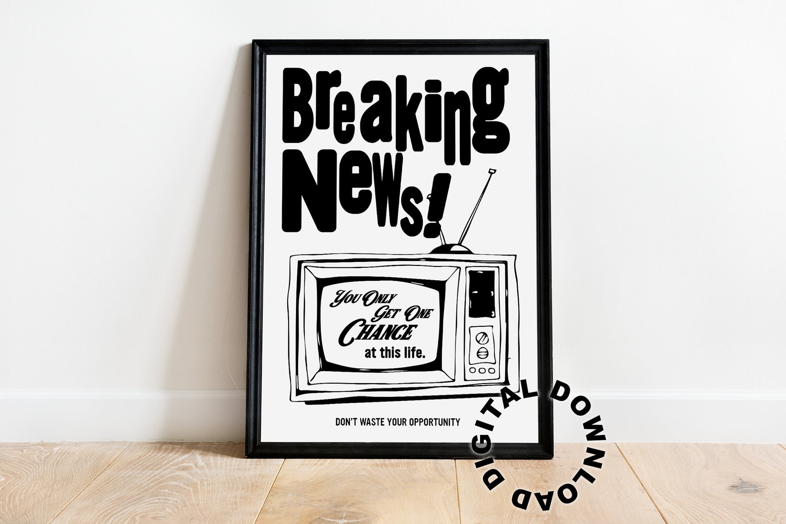 Breaking News Retro Wall Art Vintage Wall Print Digital - Etsy