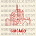 Chicago Wall Art, Chicago Doodle Print, Chicago Sketch Print, Digital ...