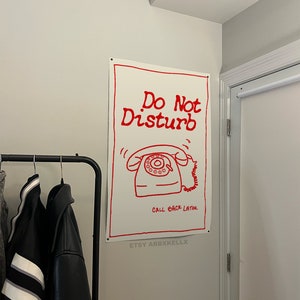 Retro Wall Art, Do Not Disturb Doodle Print, Crayon Sketch Print ...