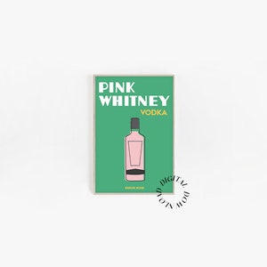 Pink Whitney Print Wall Print Bar Cart Sign Vodka Print - Etsy