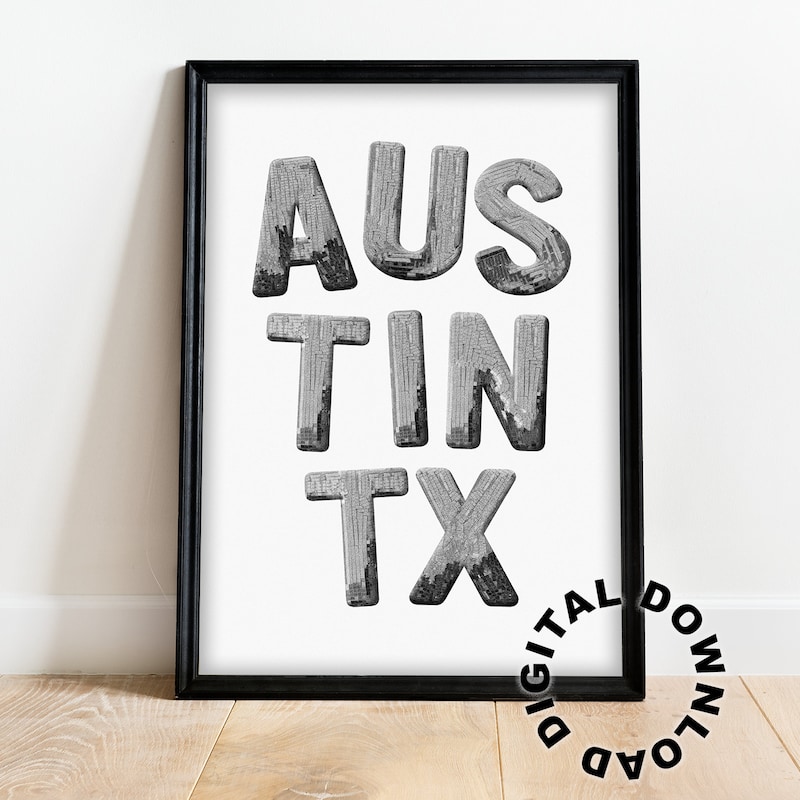 Austin Texas Print - Etsy