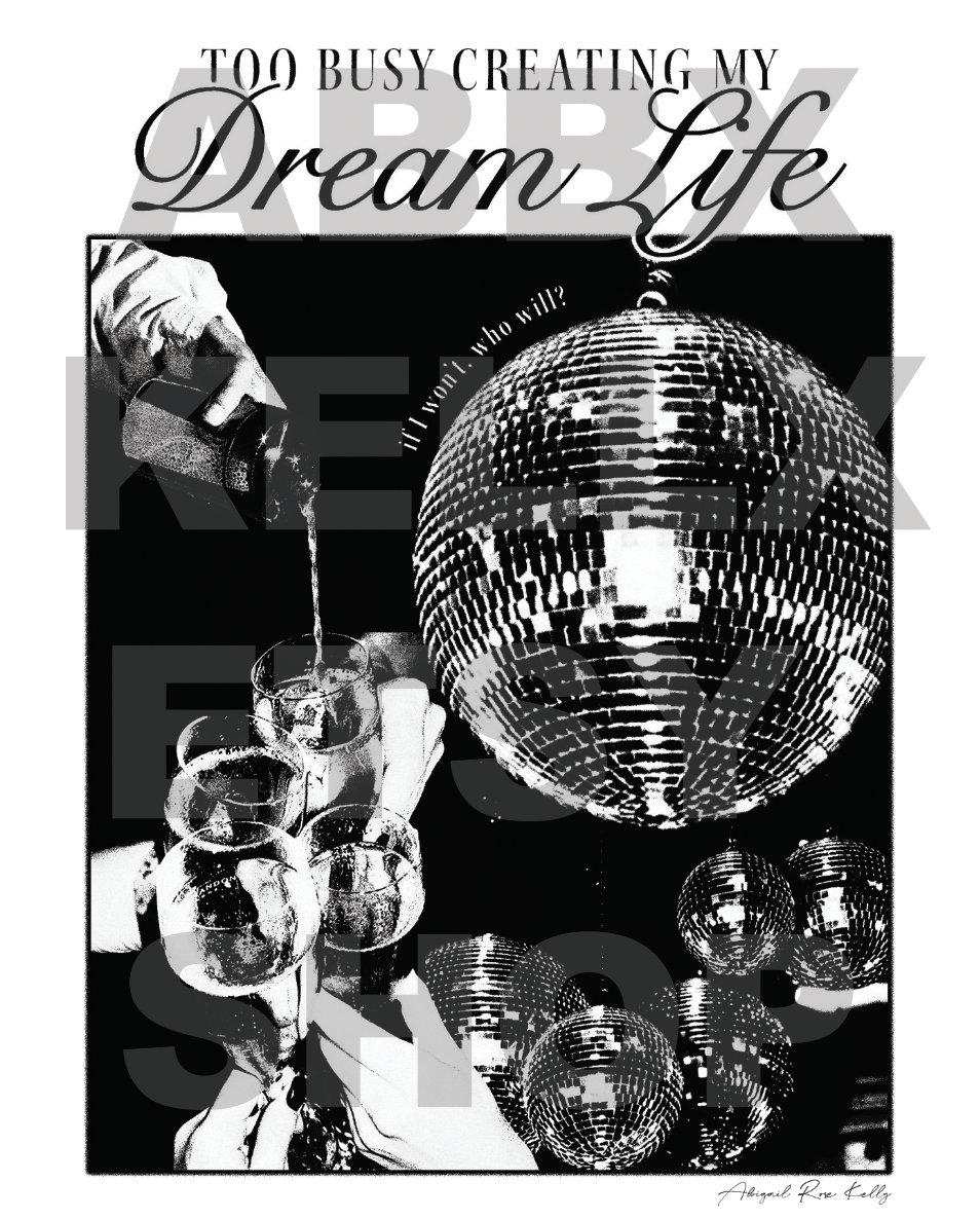 Disco Wall Print, Retro Photo Digital Download, Black and White Print ...