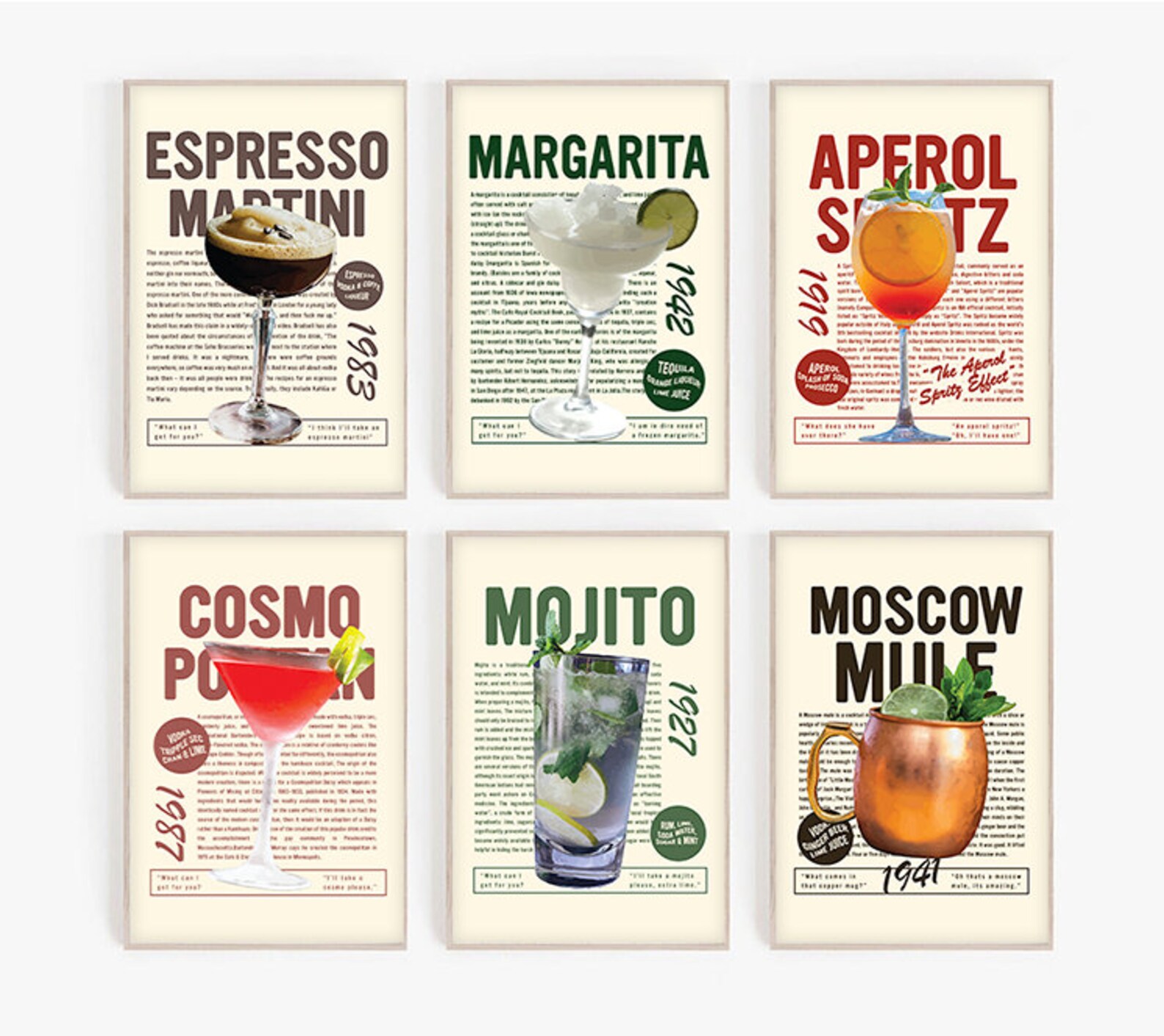 Mojito Digital Print, Bar Cart Aesthetic, Vintage Magazine Alcohol ...