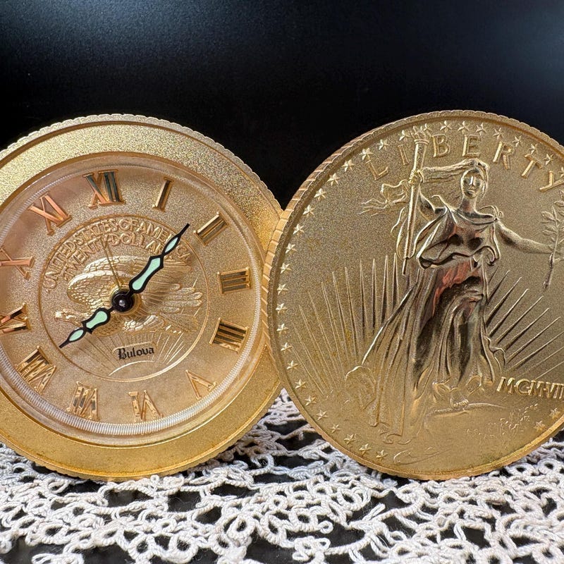 Bulova Alarm Desk Clock - Etsy