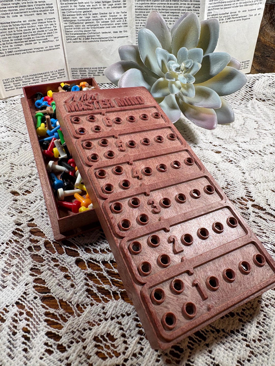 Vintage Travel Size Master Mind Game With All Pieces and Instructions ...