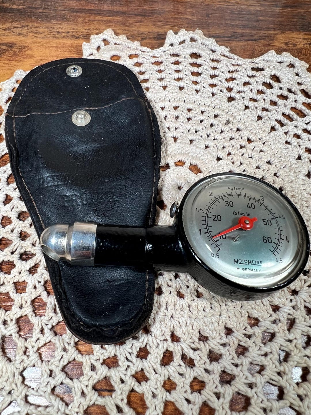 Vintage Motometer West Germany Tire Gauge With Case for Vehicle - Etsy