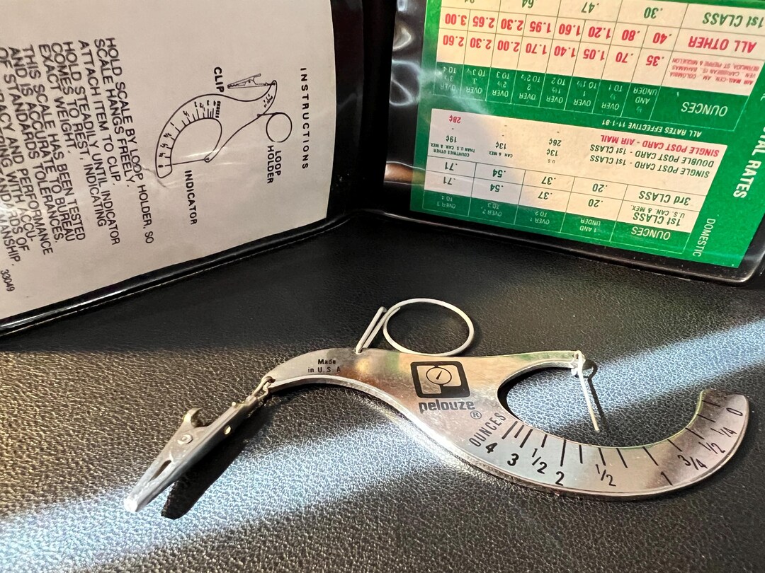 Vintage Pocket Postal Scale With Holder - Etsy