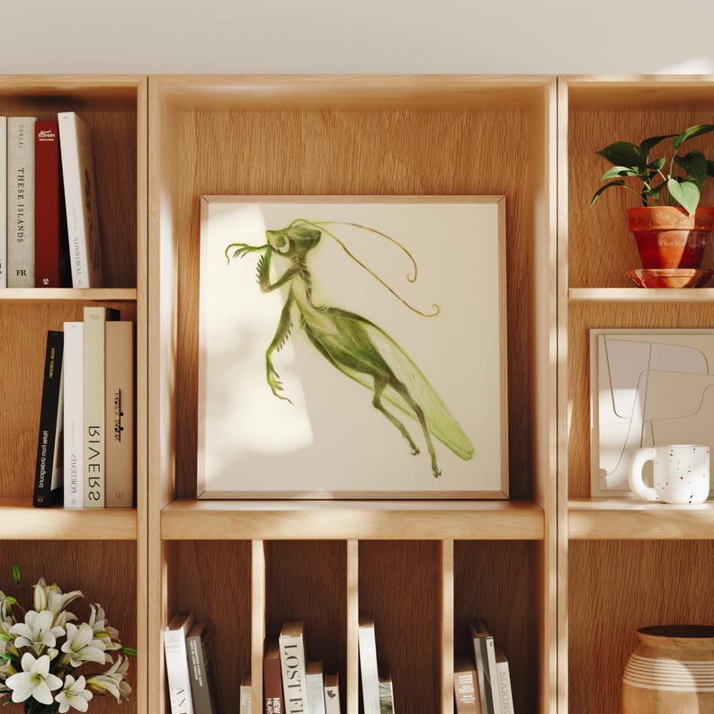 Chinese Mantis Fairy Art Print | 9x9 Inches | - Etsy