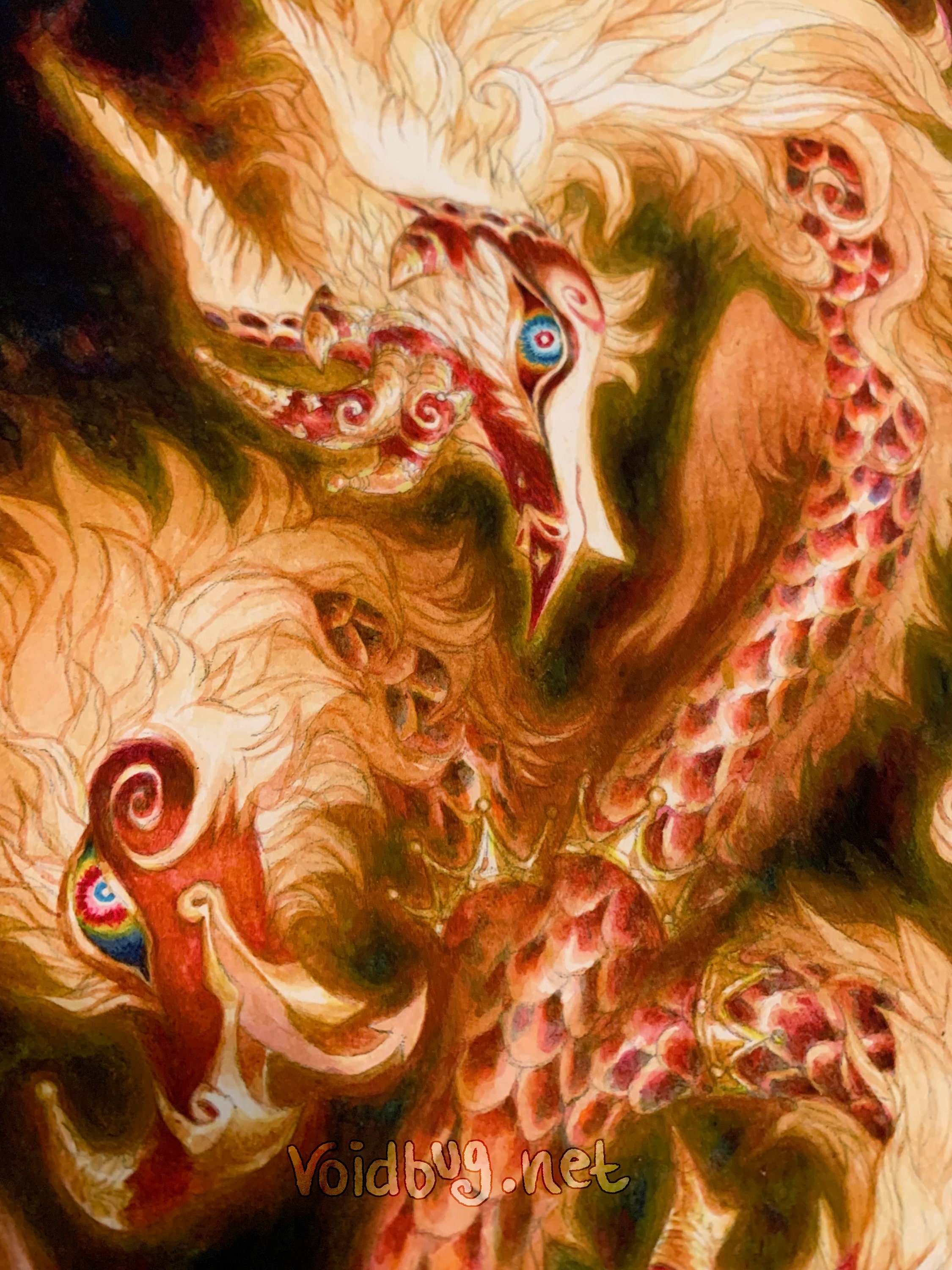 Red Dragon Print Fantasy Fine Art Print 7.5x17 Inches - Etsy