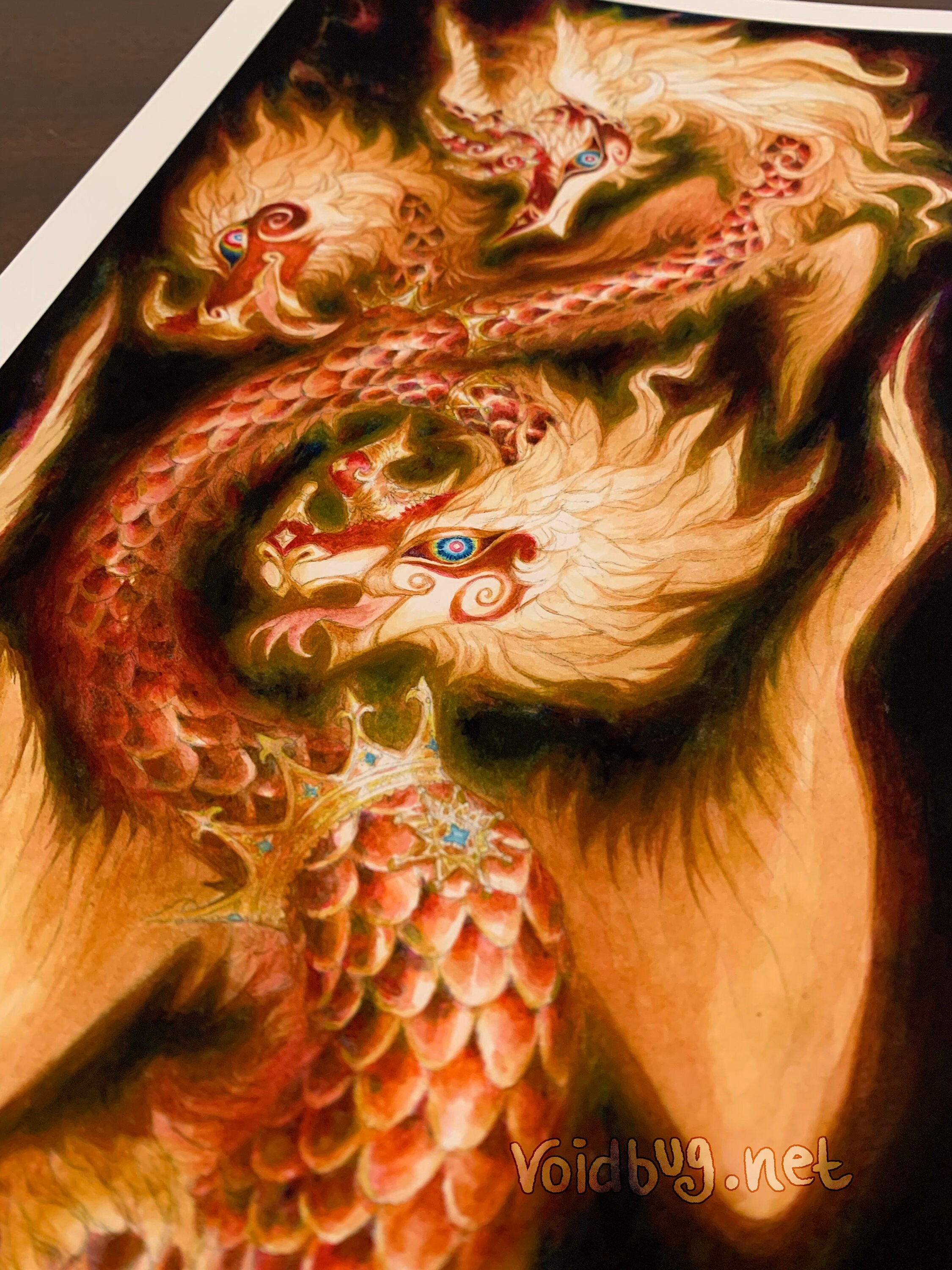 Red Dragon Print Fantasy Fine Art Print 7.5x17 Inches - Etsy