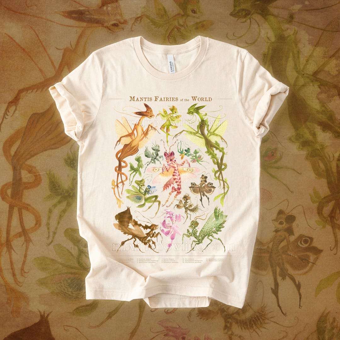 Mantis Fairies of the World Shirt - Entomological Fantasy Top - Etsy