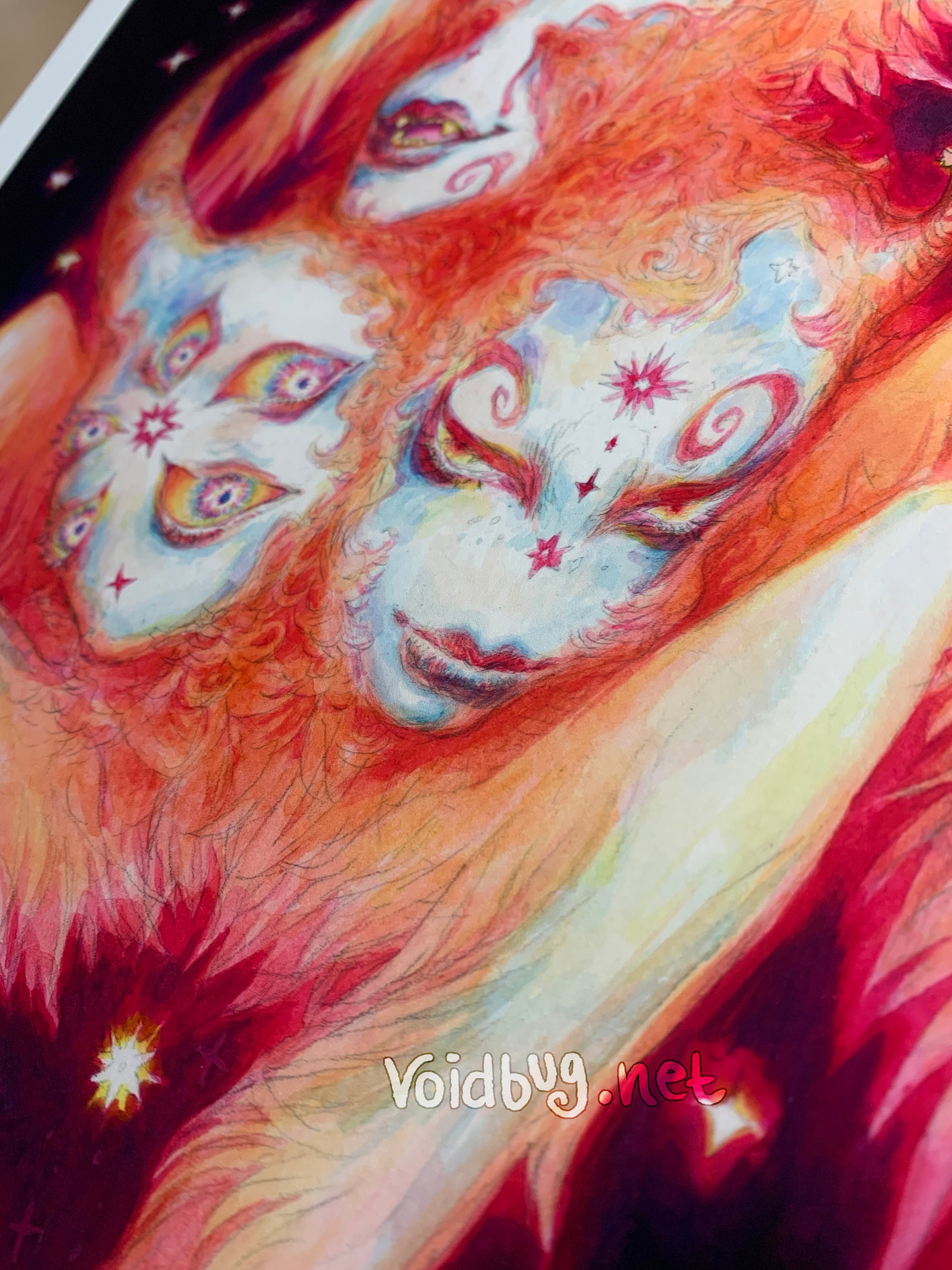 Cherub Print Seraph Painting Biblically Accurate Angel Art - Etsy