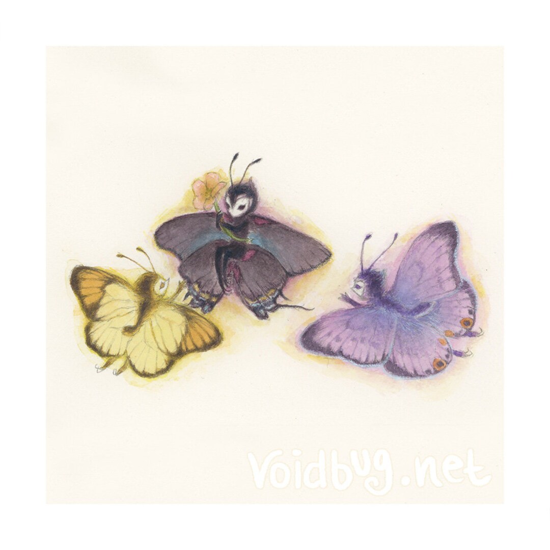 Fairy Trio | Butterfly Insect Bug Sprites | Fantasy Nature Art ...