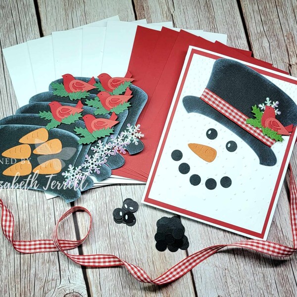 Snowman Card Kit - Etsy