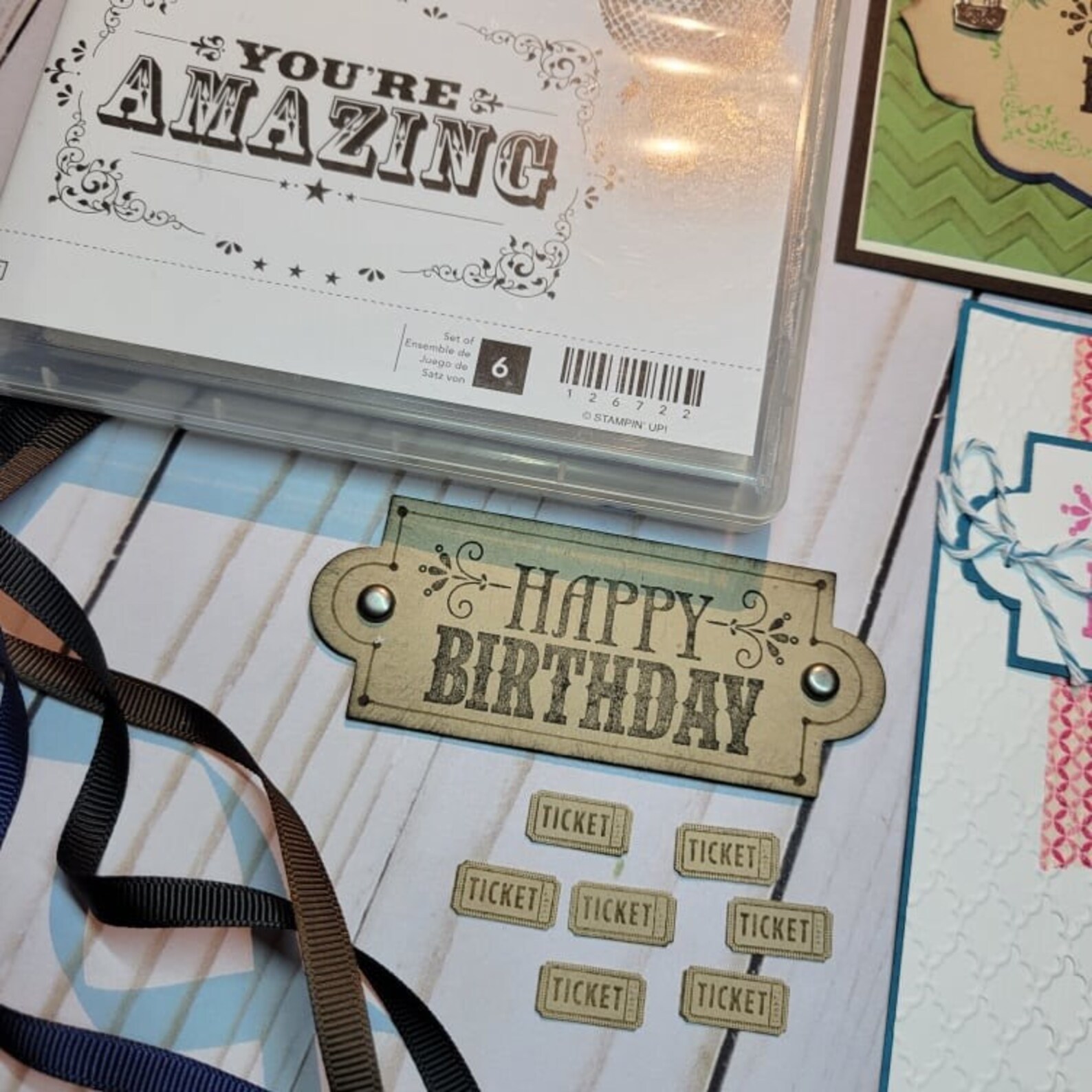 Stampin up You're Amazing Bundle Tamp Card Ribbon Elephant - Etsy