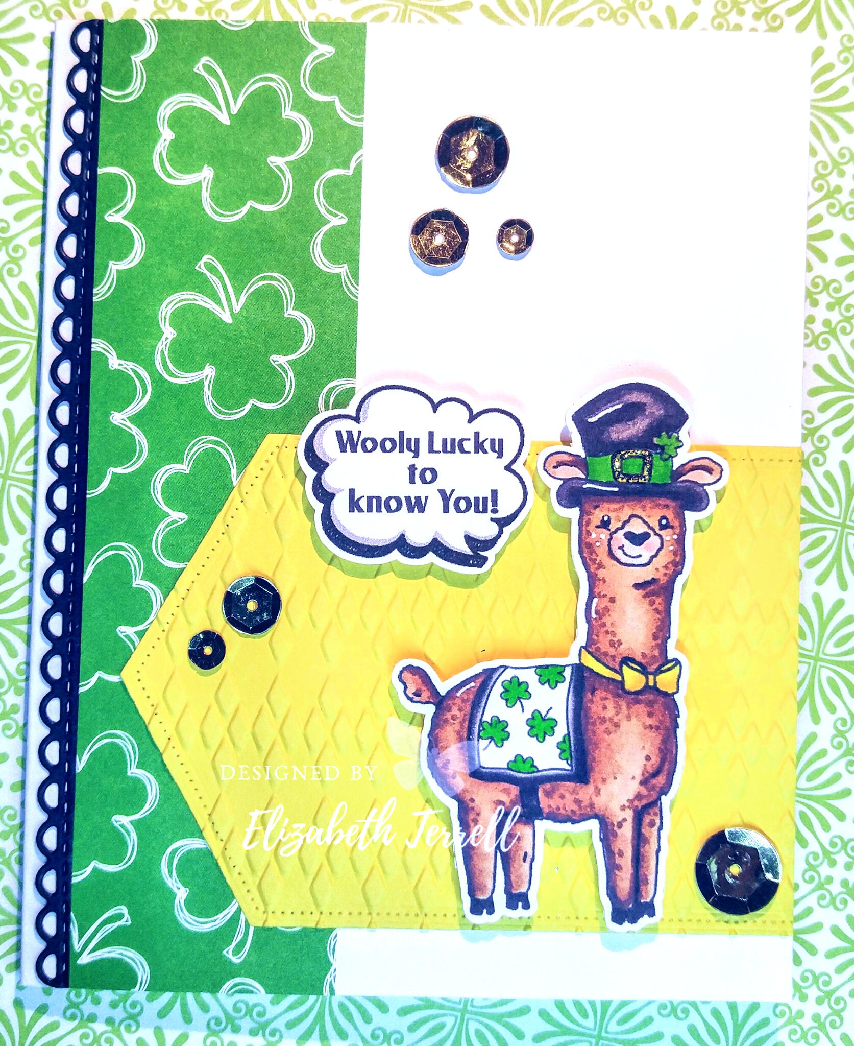 4 St. Patrick's Day Card Kit Llama Alpaca Leprechaun Shamrock Pinch ...