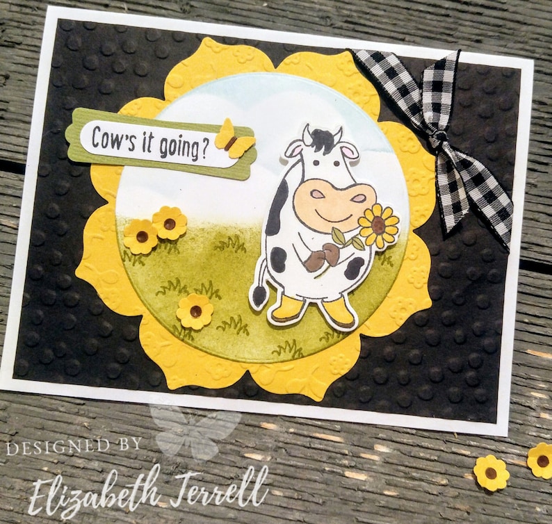 4 Stampin' up Over the Moon Hello Cow's It Going Cows Card Kits Thank ...